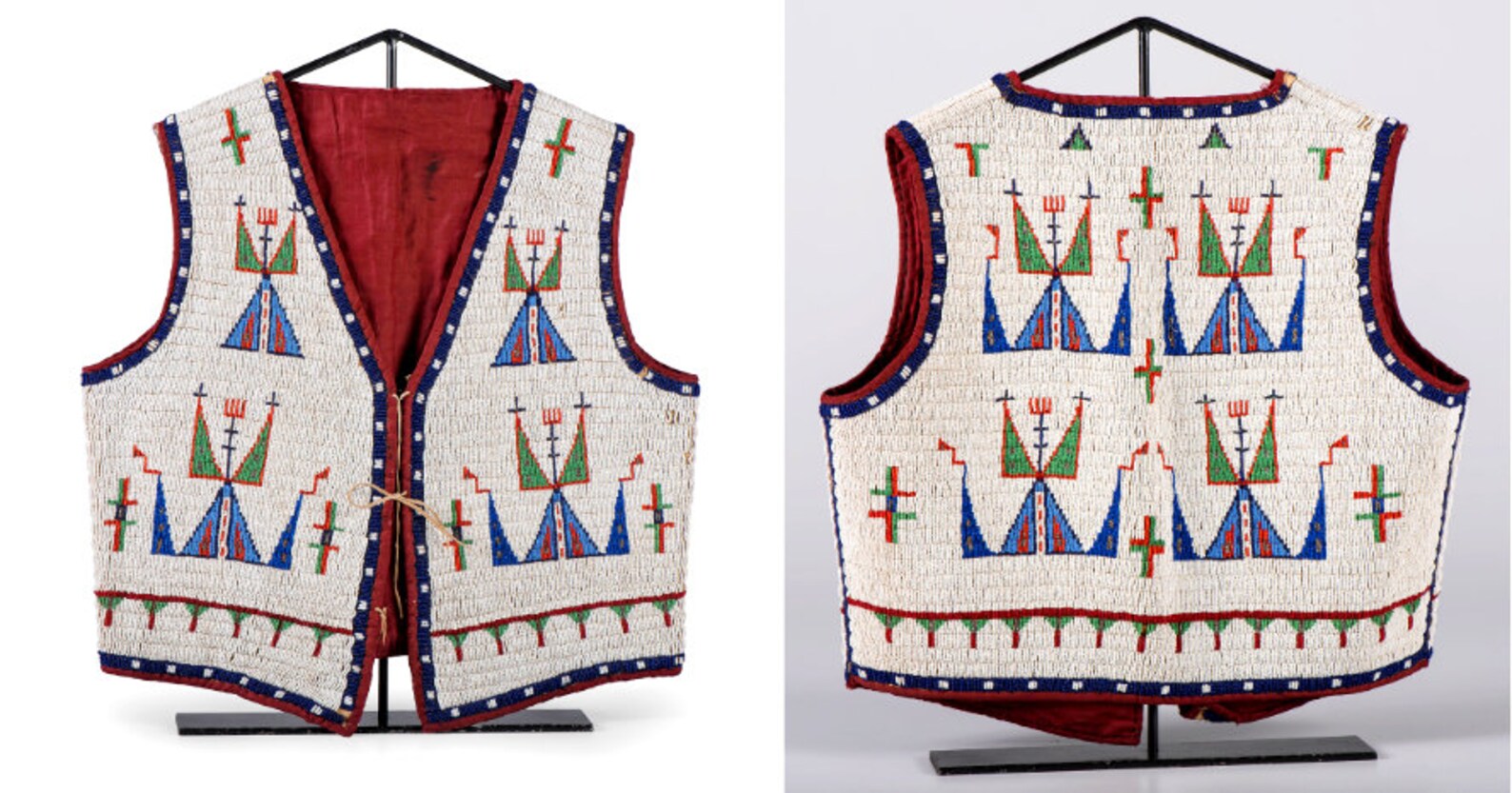Old Native American Style Powwow Regalia Handmade Beaded Vest PBV214 - Etsy