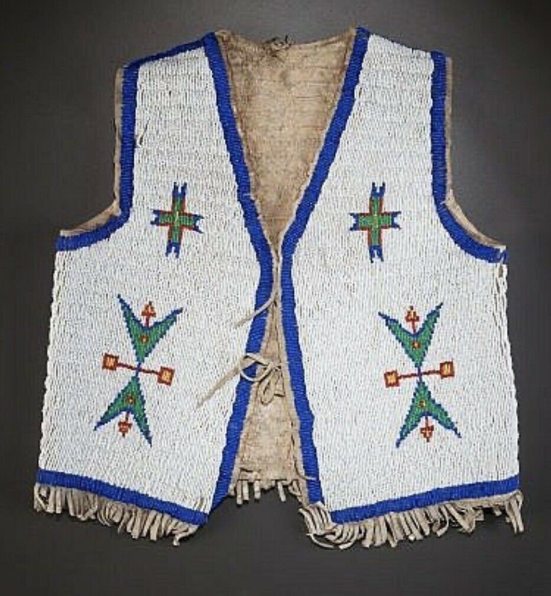 Old Native American Style Powwow Regalia Handmade Beaded Vest PBV167 - Etsy