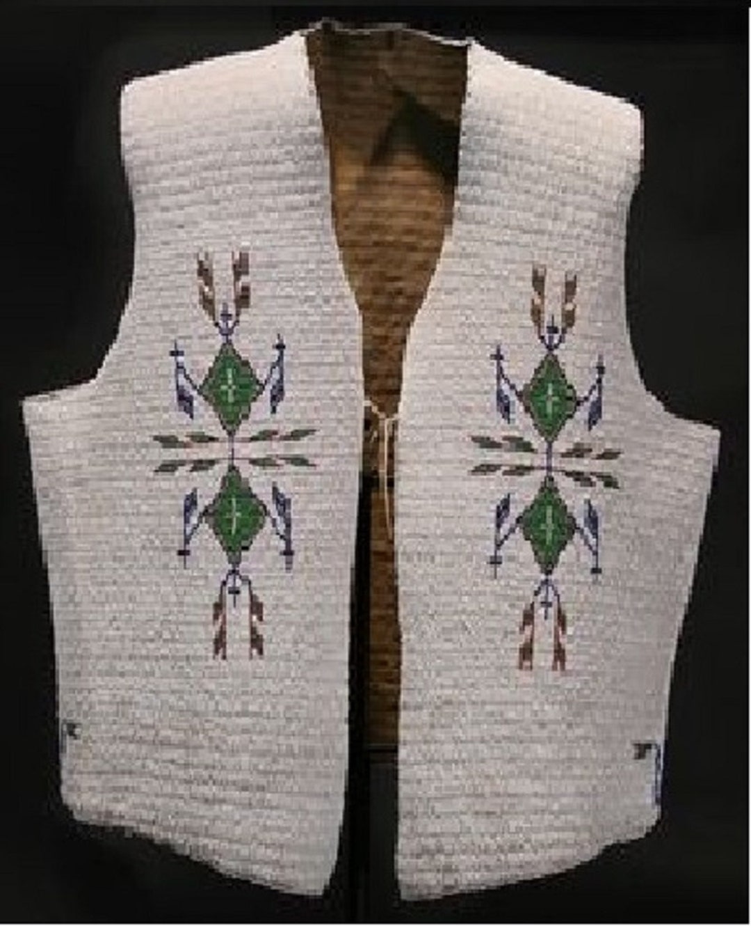 Old Native American Style Powwow Regalia Handmade Beaded Vest PBV169 - Etsy