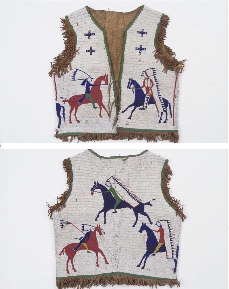 Old Native American Style Powwow Regalia Handmade Beaded Vest PBV115 - Etsy