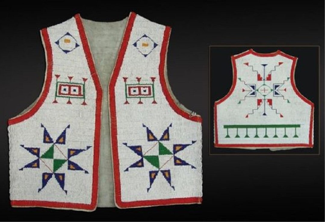 Old Native American Style Powwow Regalia Handmade Beaded Vest PBV109 - Etsy
