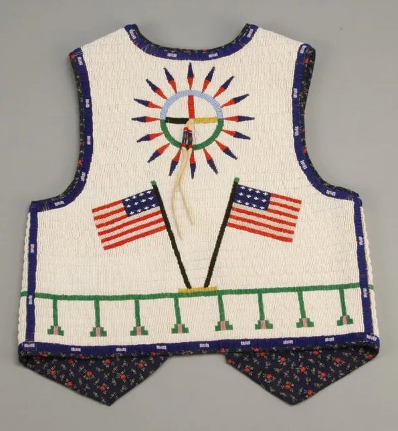 Old Native American Style Powwow Regalia Handmade Beaded Vest PBV138 - Etsy