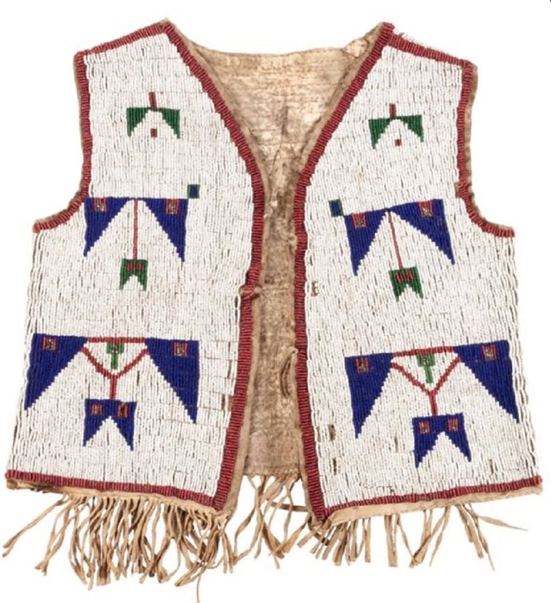Old Native American Style Powwow Regalia Handmade Beaded Vest PBV117 - Etsy