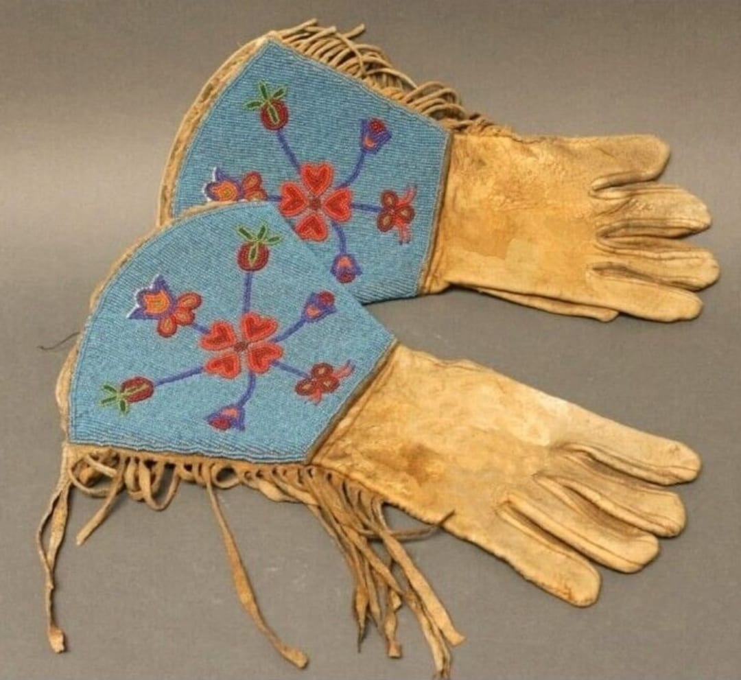 Old Native American Style Buffalo Hide Powwow Regalia Handmade Beaded ...