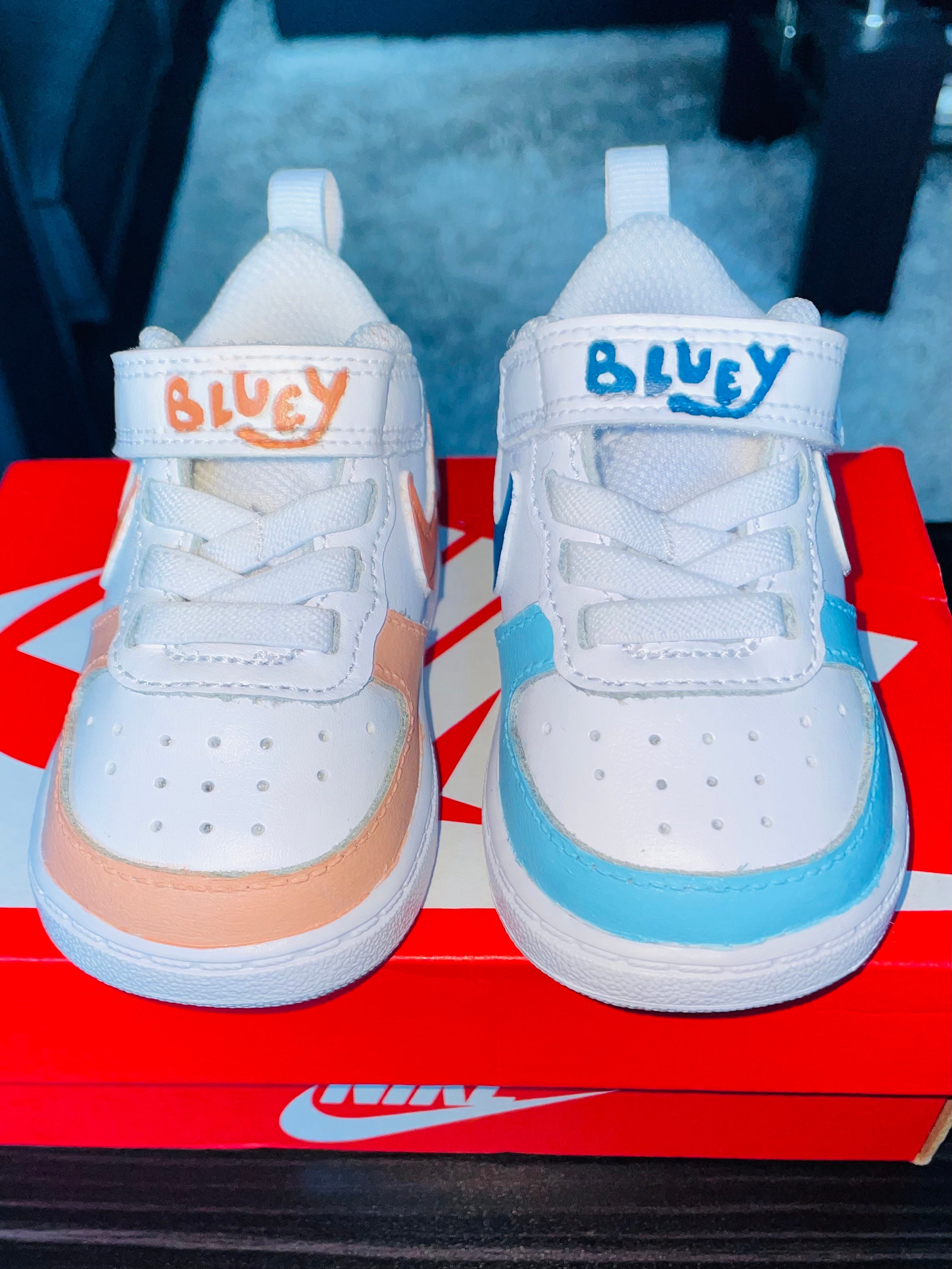 Hand-painted Bluey Nike Children’s Shoes Size 3C - Etsy