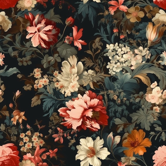 Vintage Flower Pattern Lottie Vintage Floral Fabric – Foy & Co