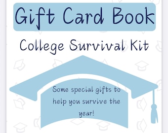 College Survival Kit Gift Card Book: 24 Page Printable (PDF Download ...