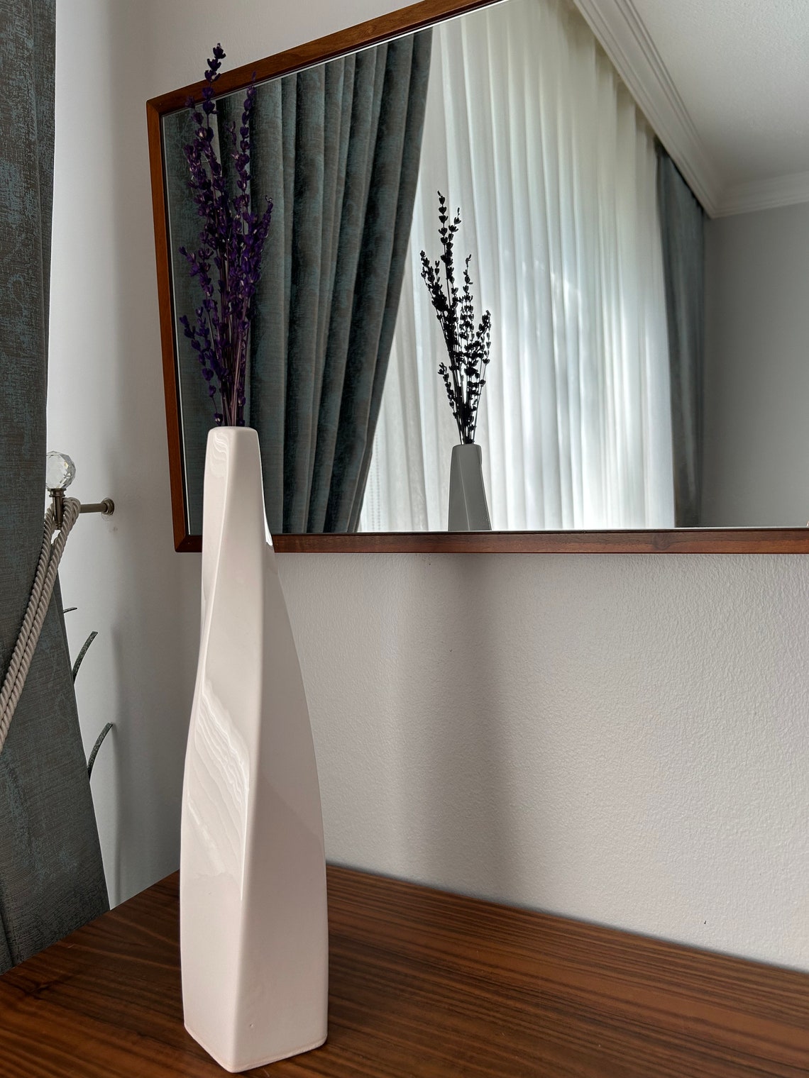 Handmade Tall White Ceramic Vase Modern Home Decor for Living - Etsy