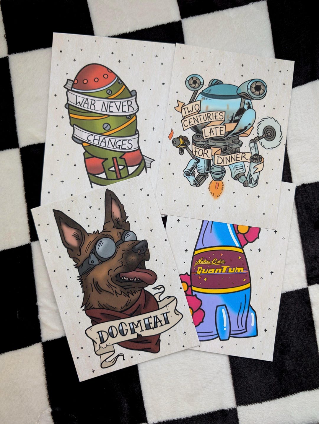 Tattoo Fallout Art Prints A5 - Gaming Bethesda Tattoo Flash - Etsy