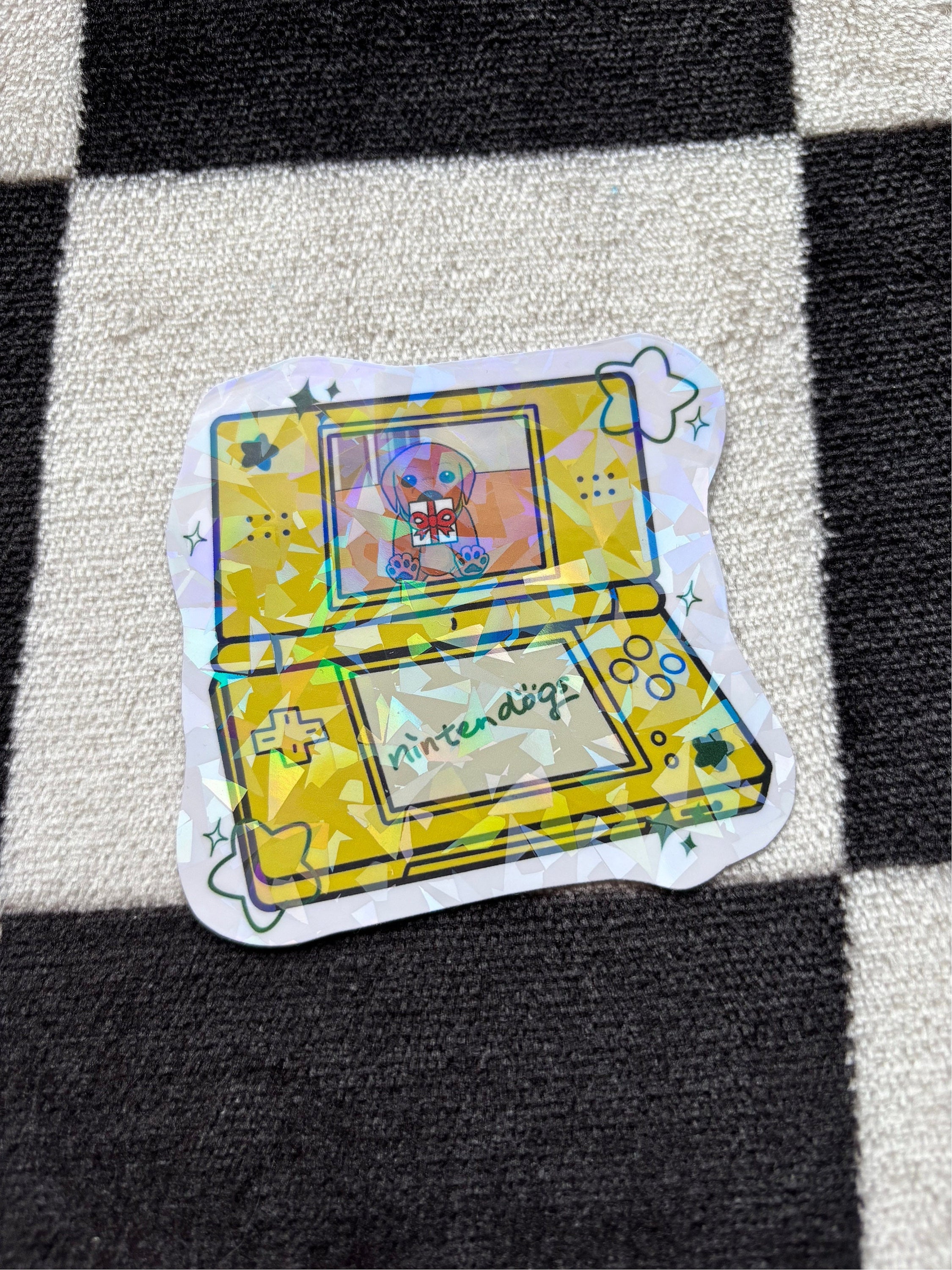 Cute Kawaii Nintendogs DS Fanart Inspired Holographic Shards Sticker ...