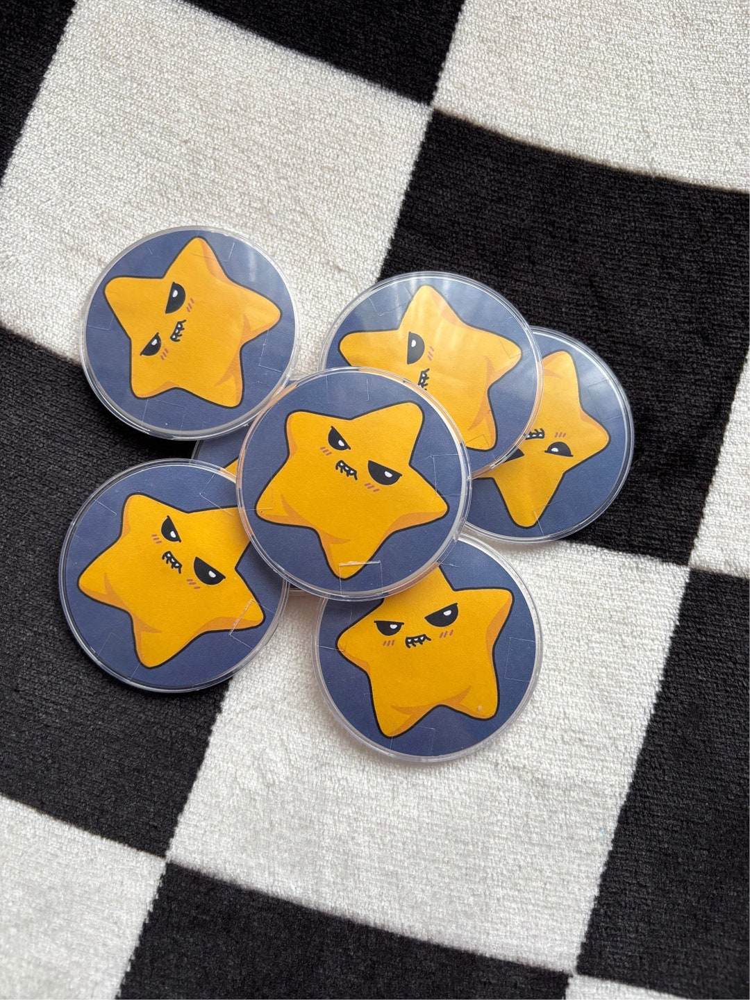 Angry Star Badge Cartoon Goofy Funny Weird Kawaii Badges - Etsy