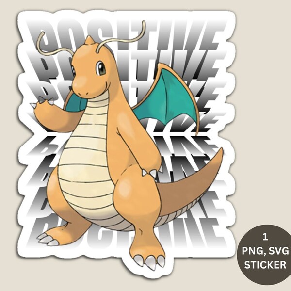 Dragonite in Stickers - Etsy Singapore