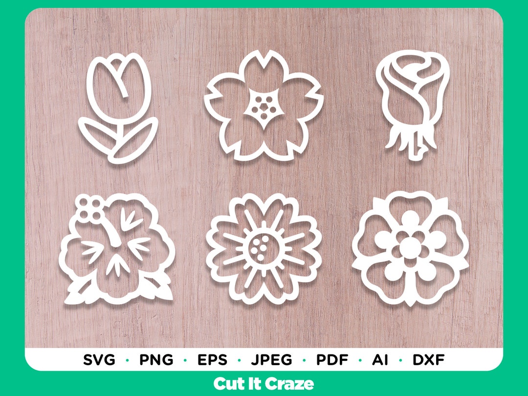 Emoji Flowers / SVG Cut File for Cricut, Clipart, Spring, Floral, T ...
