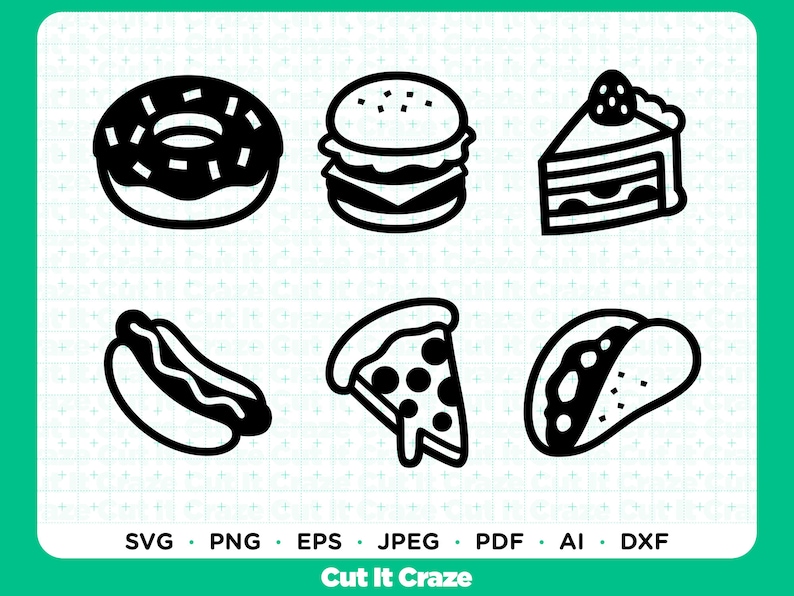 Emoji Fast Food / SVG Cut File for Cricut Clipart T-shirt - Etsy