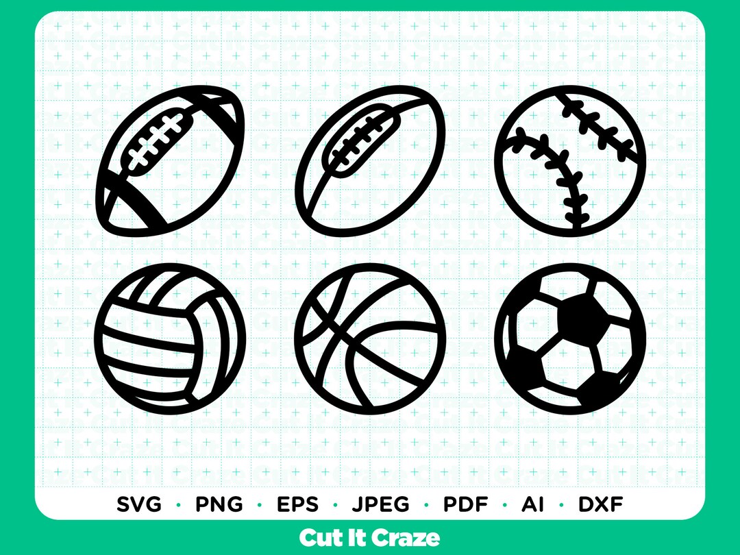 Emoji Sport Balls / SVG Cut File for Cricut, Clipart, T-shirt ...