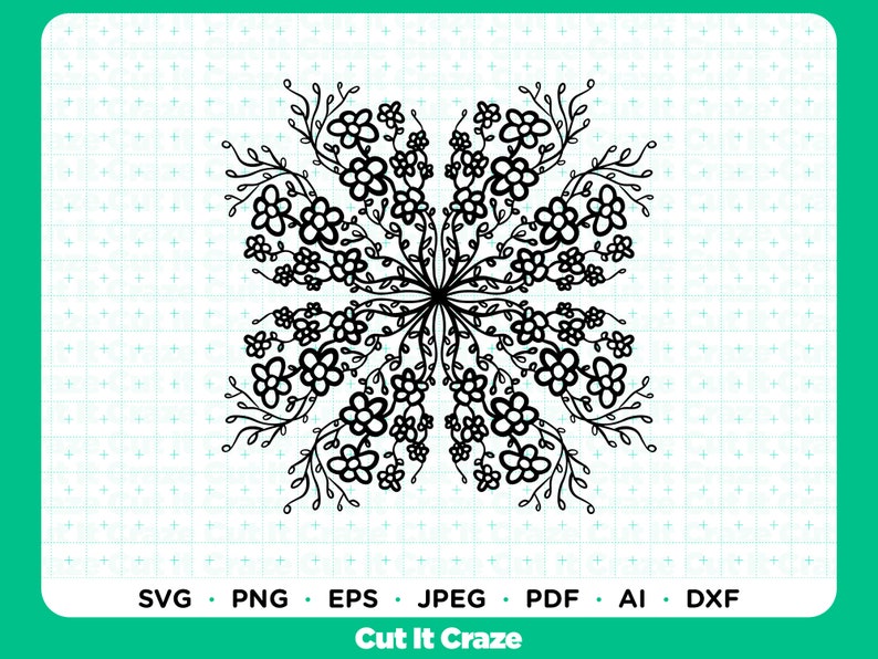 Radial Flowers Pattern / SVG Cut File for Cricut Positive - Etsy