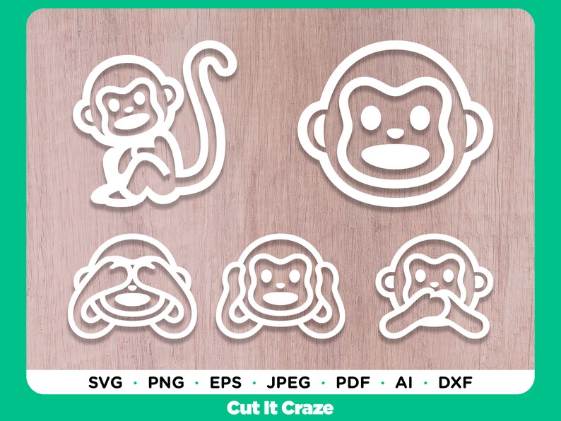 Emoji Monkey / SVG Cut File for Cricut Clipart T-shirt - Etsy