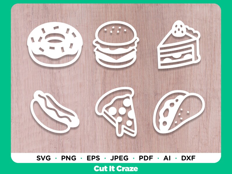 Emoji Fast Food / SVG Cut File for Cricut Clipart T-shirt - Etsy