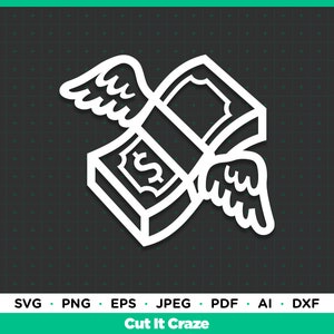 Emoji Money With Wings / SVG Cut File for Cricut, Clipart, T-shirt ...