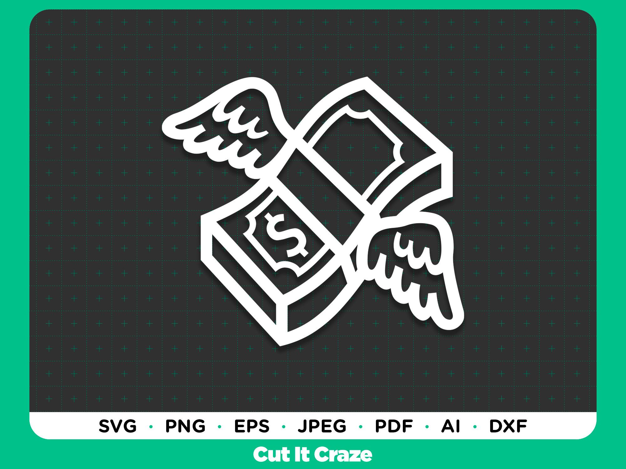 Emoji Money With Wings / SVG Cut File for Cricut, Clipart, T-shirt ...