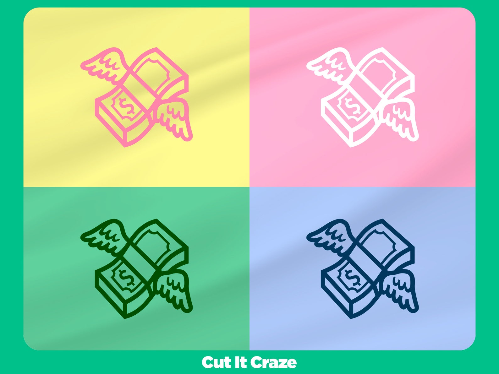 Emoji Money With Wings / SVG Cut File for Cricut, Clipart, T-shirt ...