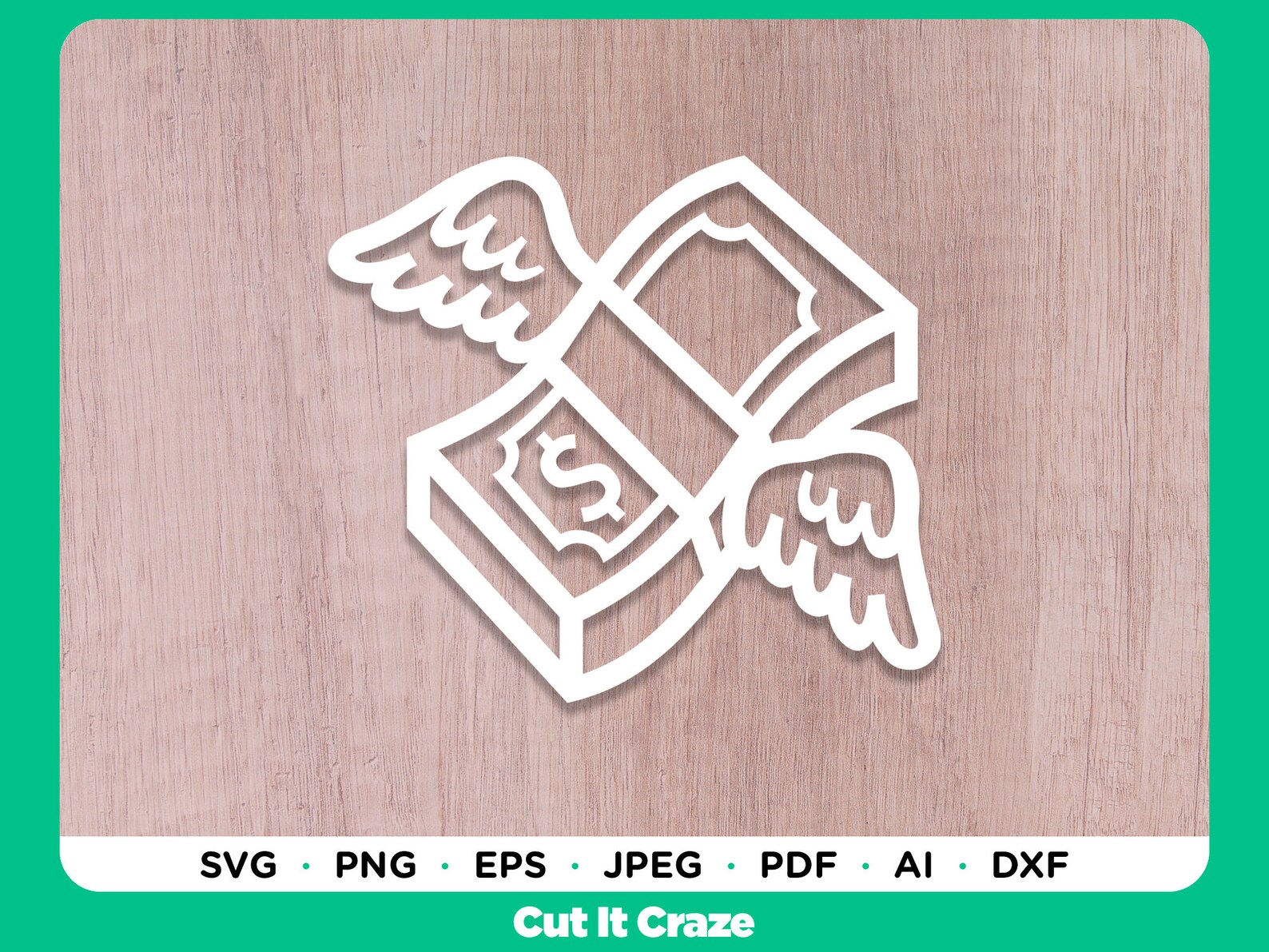 Emoji Money With Wings / SVG Cut File for Cricut, Clipart, T-shirt ...