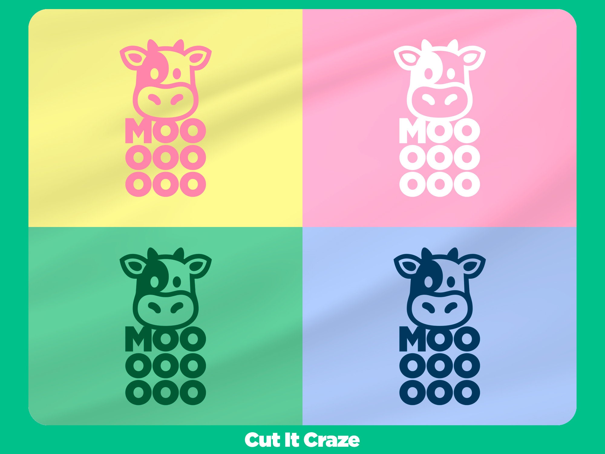 Moo Cow Emoji / SVG Cut File for Cricut, Positive Vibes, Clipart, Love ...