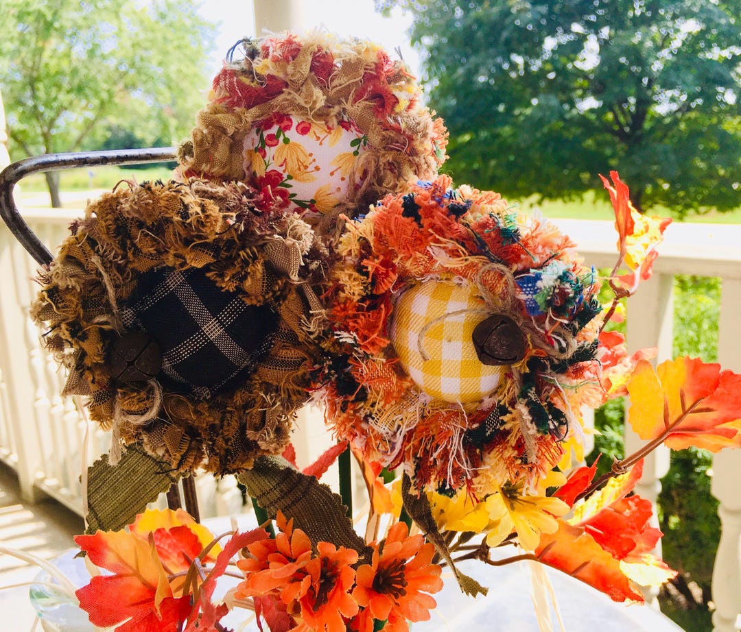 Rag a Muffin Small Rag Flowers Fall Farmhose Rustic Country Primitive ...
