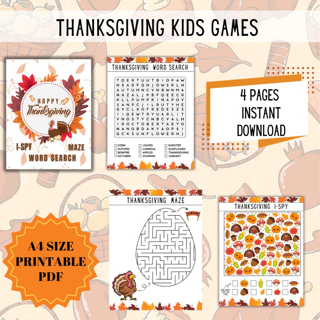 Thanksgiving Fun Pack Printable - Etsy