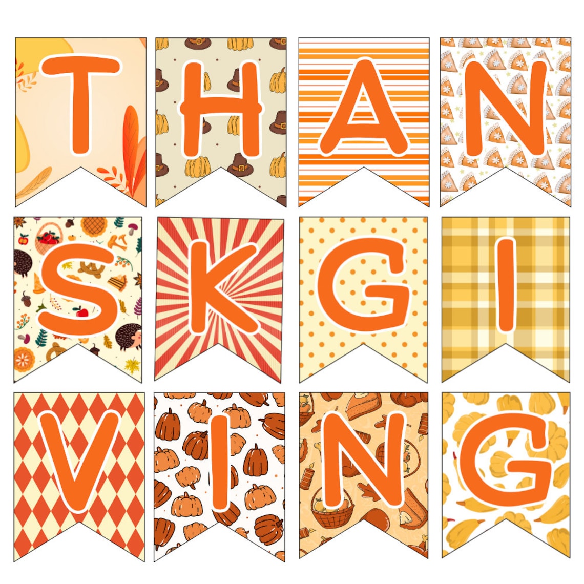 Thanksgiving Banner Printable - Etsy