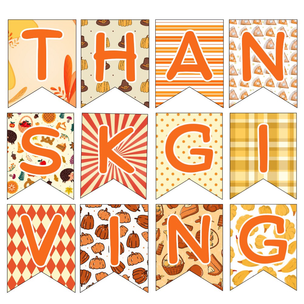 Thanksgiving Banner Printable - Etsy