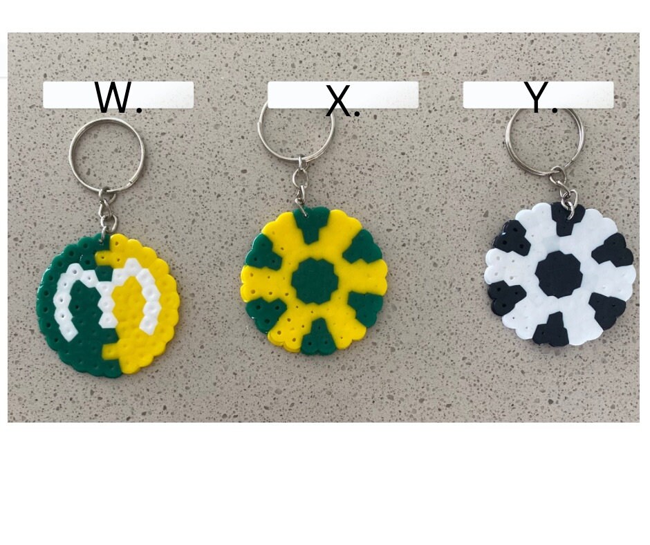 Keyrings Bag Tags Made From Hama Beads - Etsy