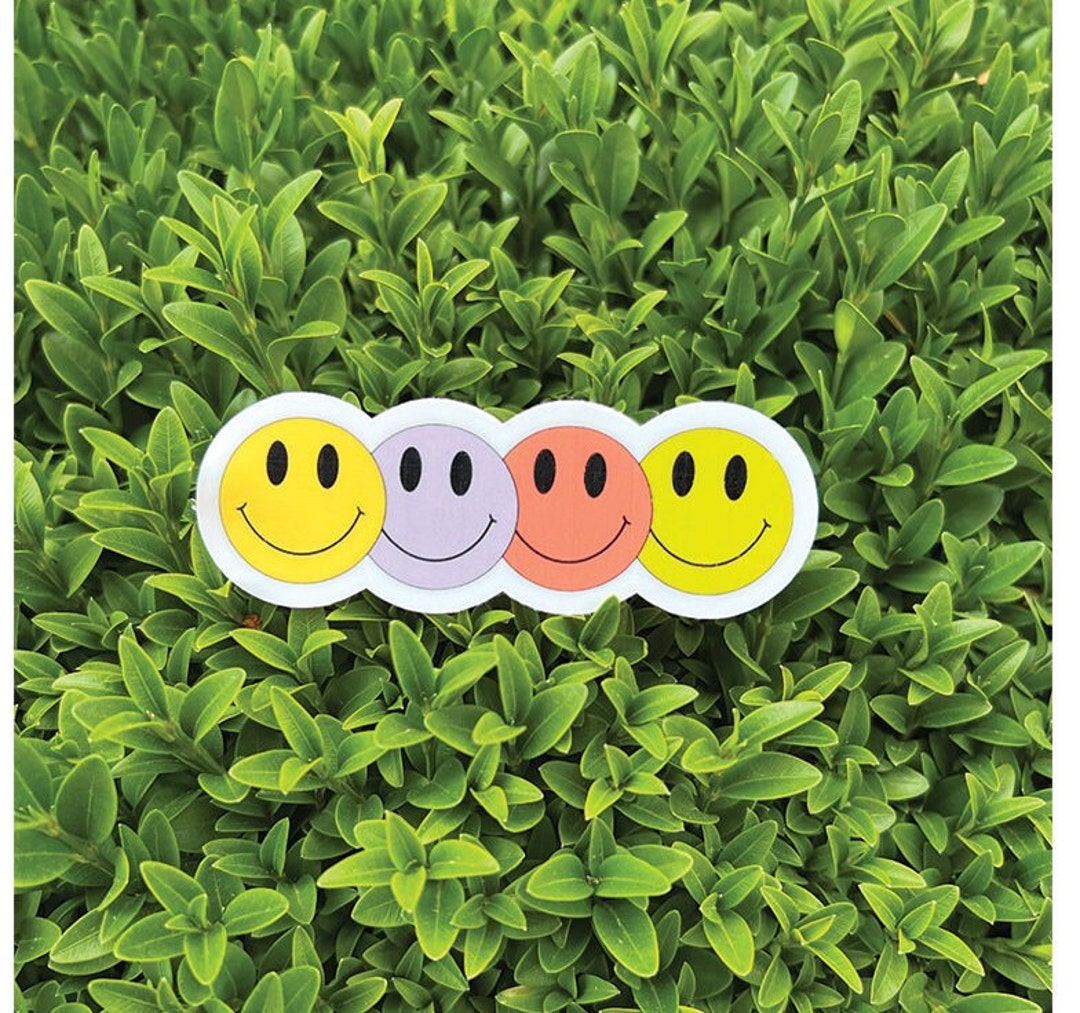 Four Smiles Semi-glossy Vinyl Sticker - Etsy