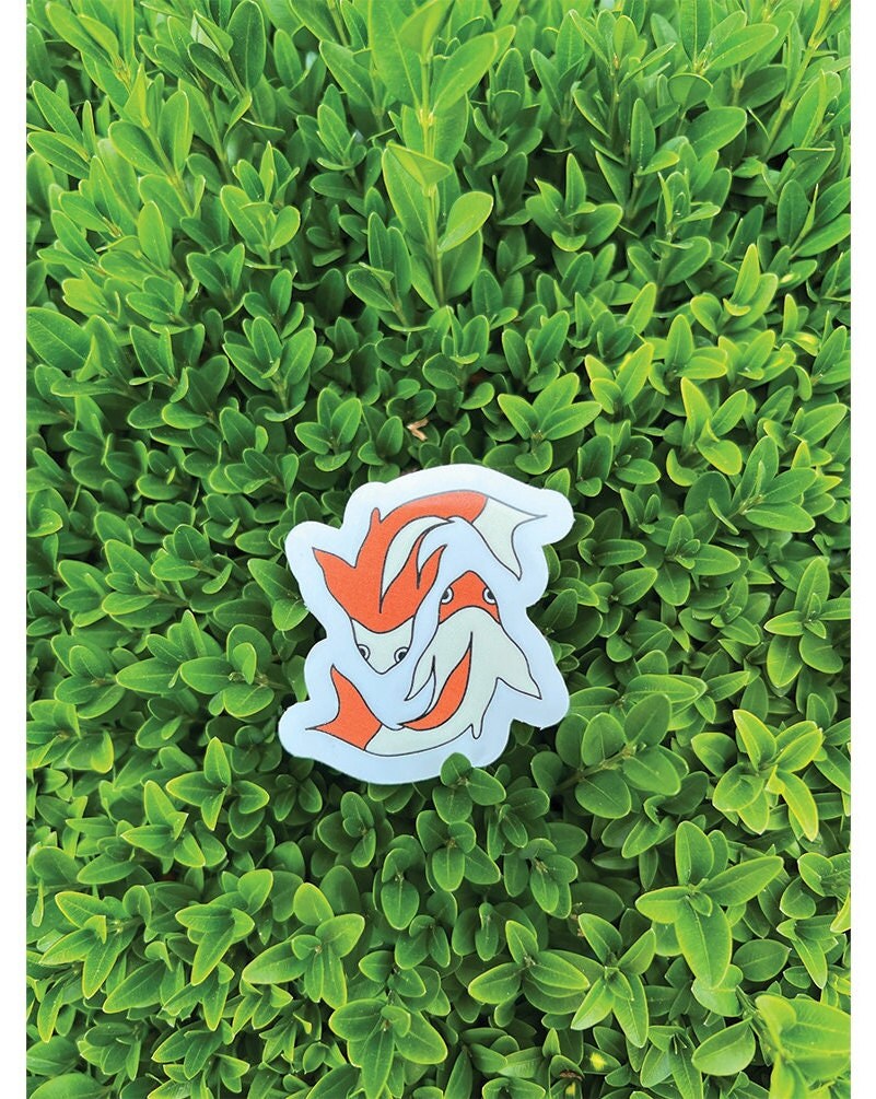Koi Fish Semi-glossy Vinyl Sticker - Etsy