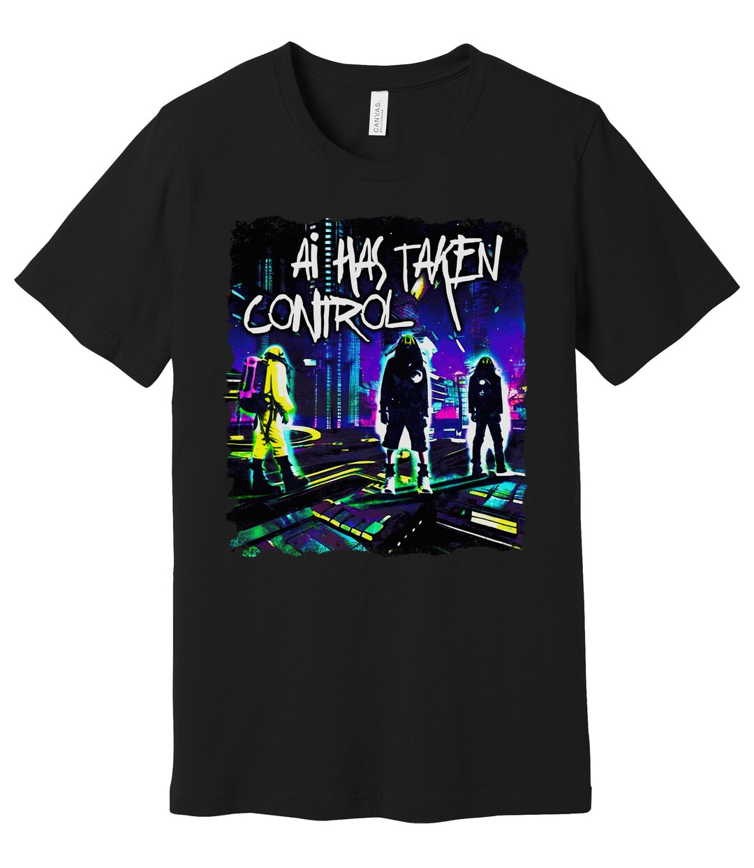 Artificial Intelligence T-shirt Design, Cyberpunk Shirt, Futuristic ...