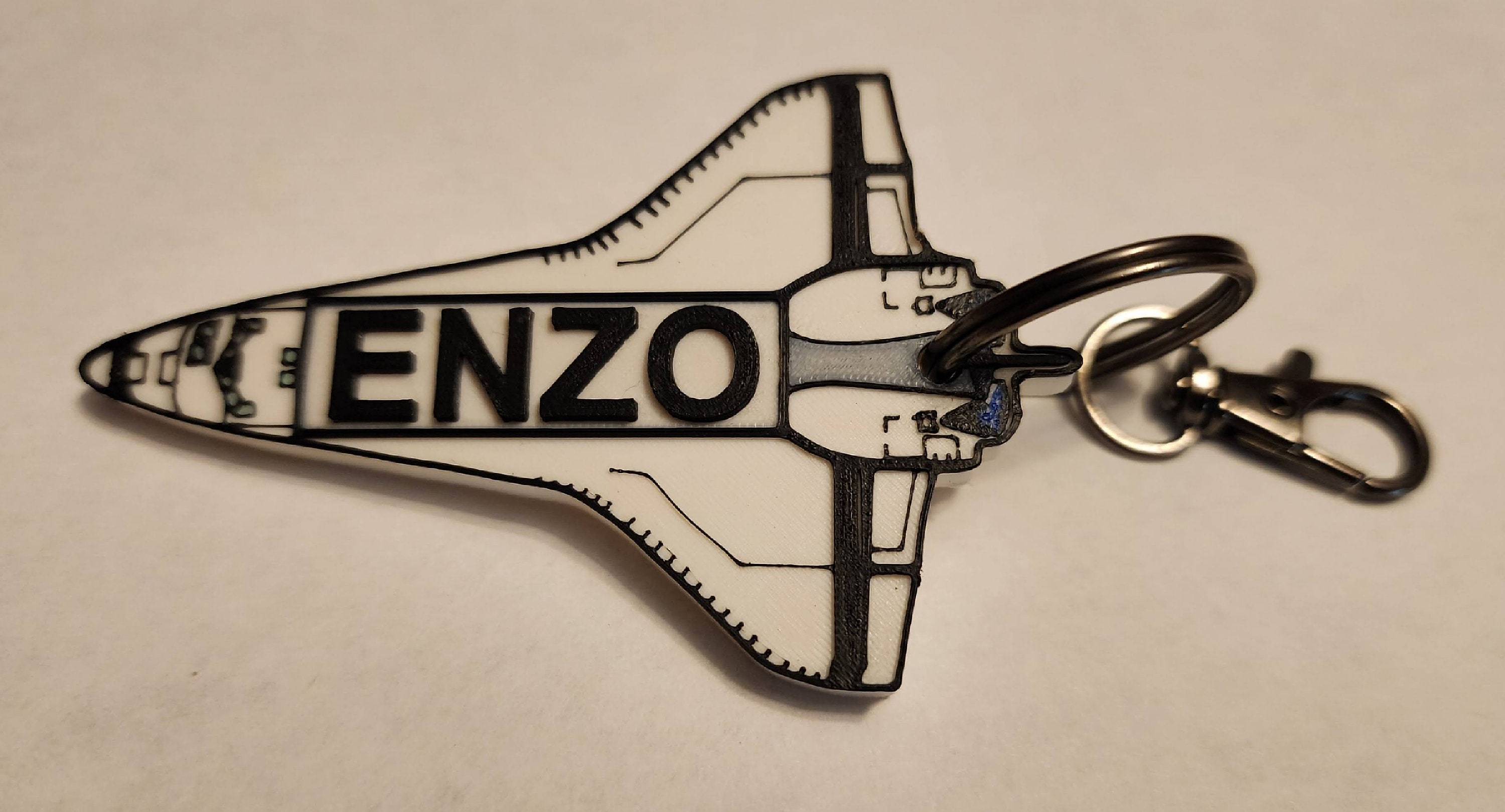 Personalized 3D Printed NASA Space Shuttle Key Chain - 4 Colors - Etsy