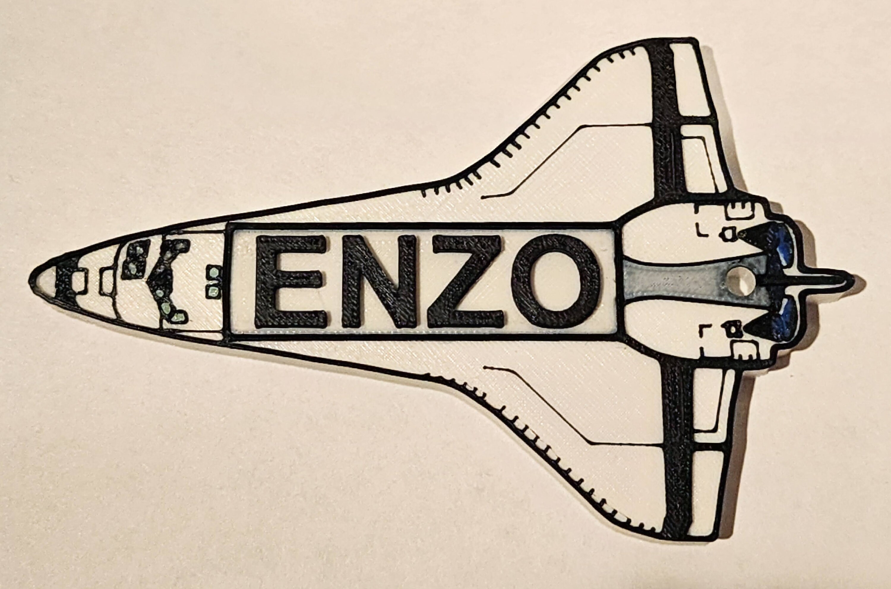 Personalized 3D Printed NASA Space Shuttle Key Chain - 4 Colors - Etsy