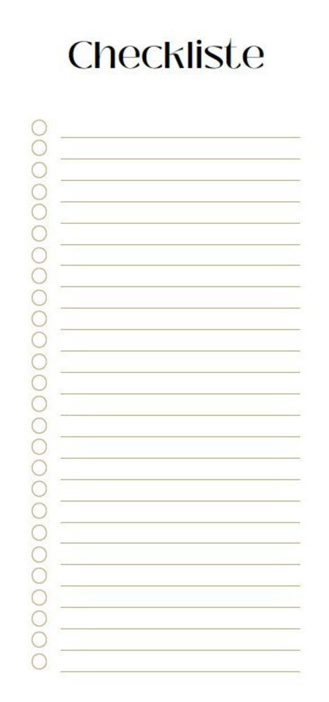 Formato de checklist simple 10x21 para descargar - Etsy México