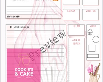 Wedding Cake Tasting Sheet, Bride Cake Planner Tasting Score Card for ...