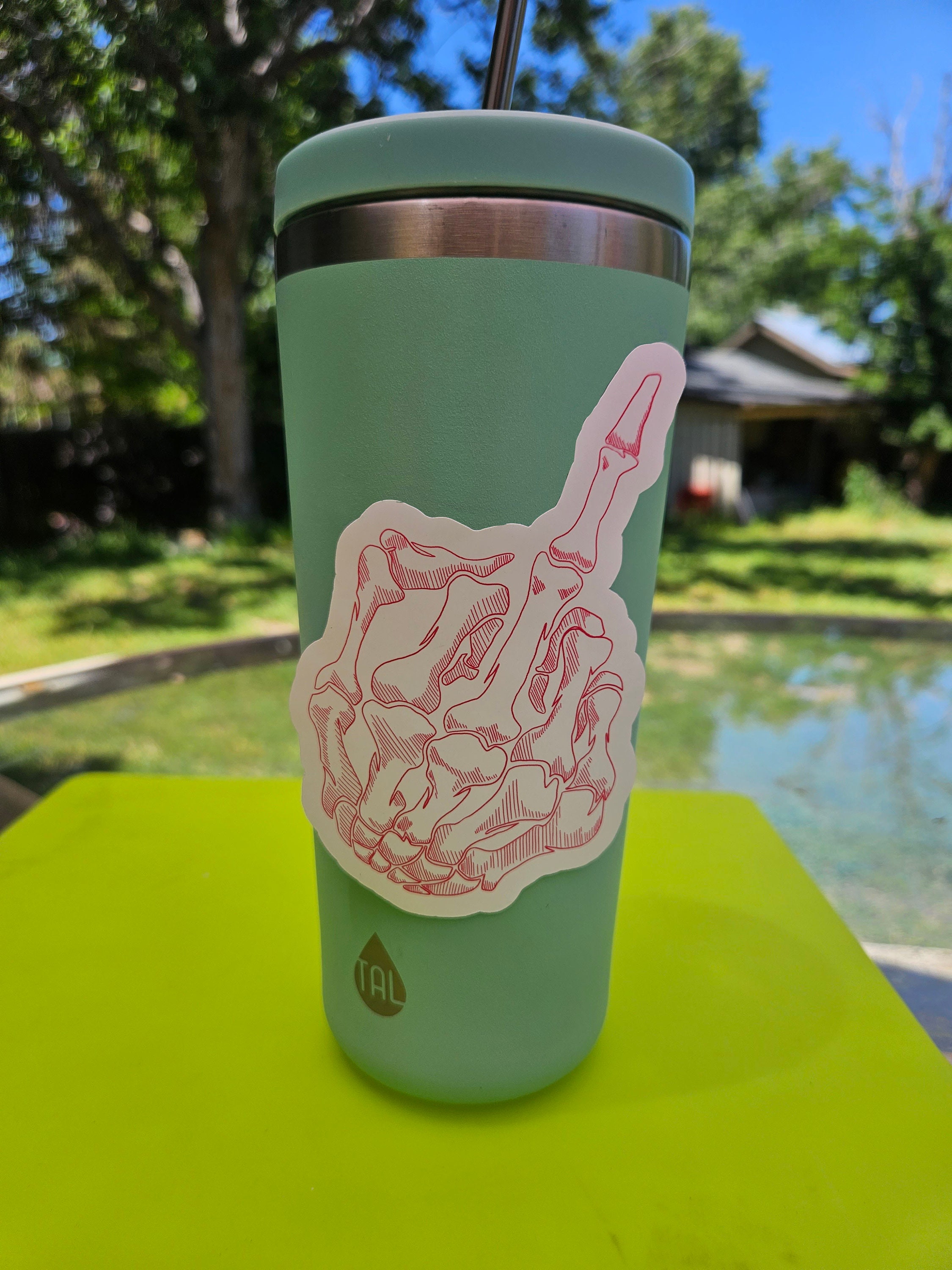 Vinyl Die Cut Sticker Skeleton Hand - Etsy