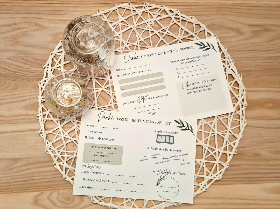 Guest Book Cards Wedding, Profile, DIY Guest Book, Wedding Game ...