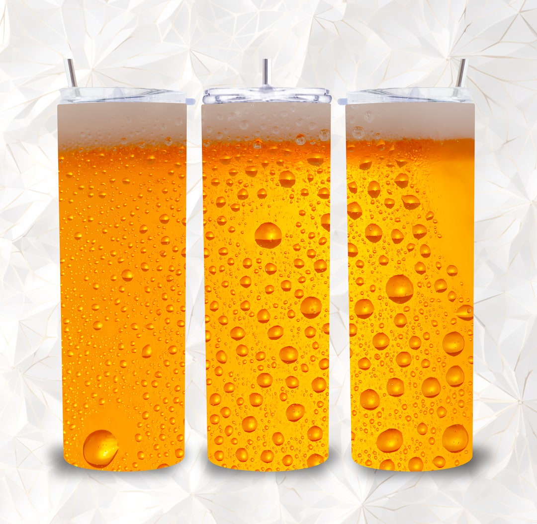 Beer Tumbler Wrap, Beer Glass Tumbler Design, 20 Oz Skinny Beverage ...