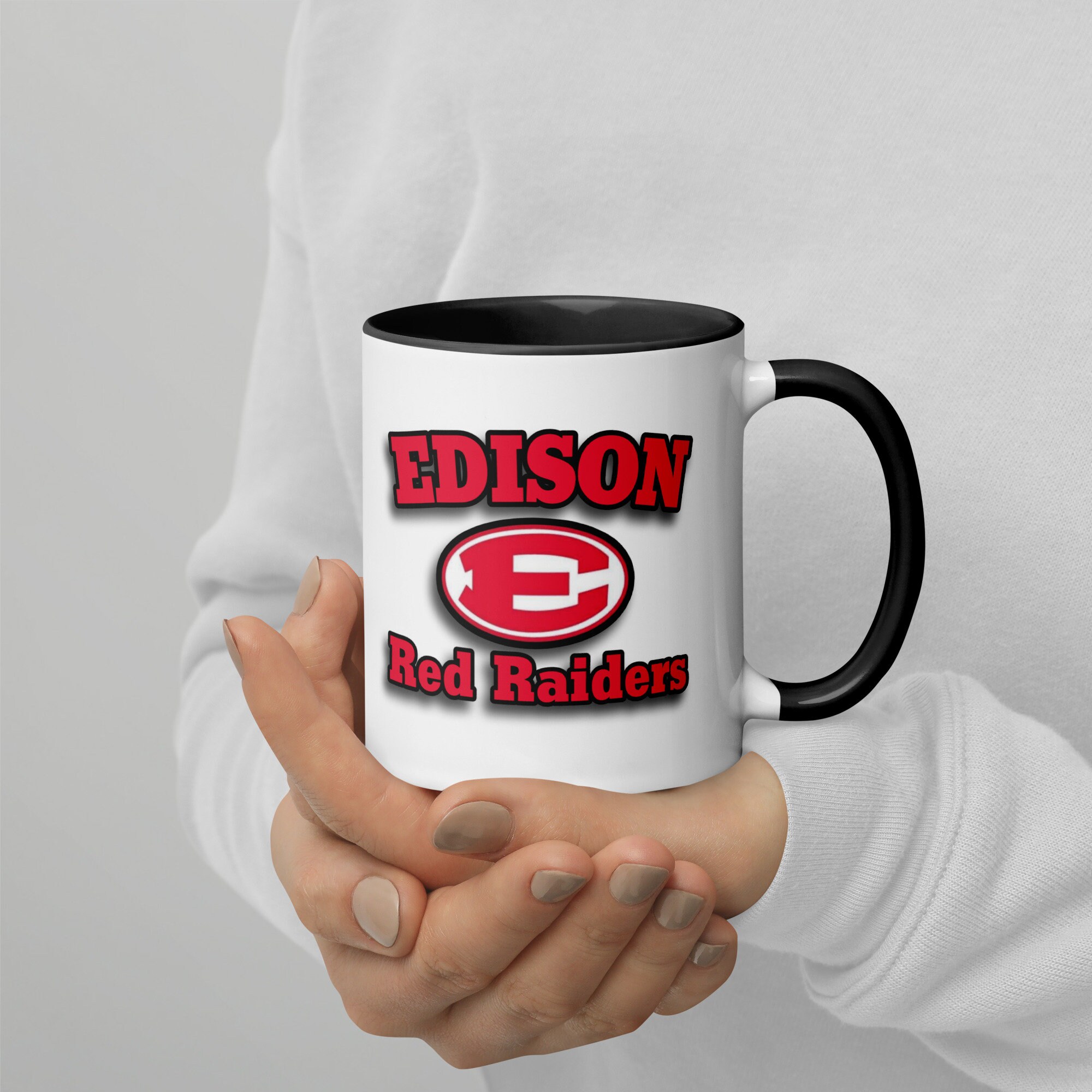 Edison Red Raiders Mug With Color Inside - Etsy