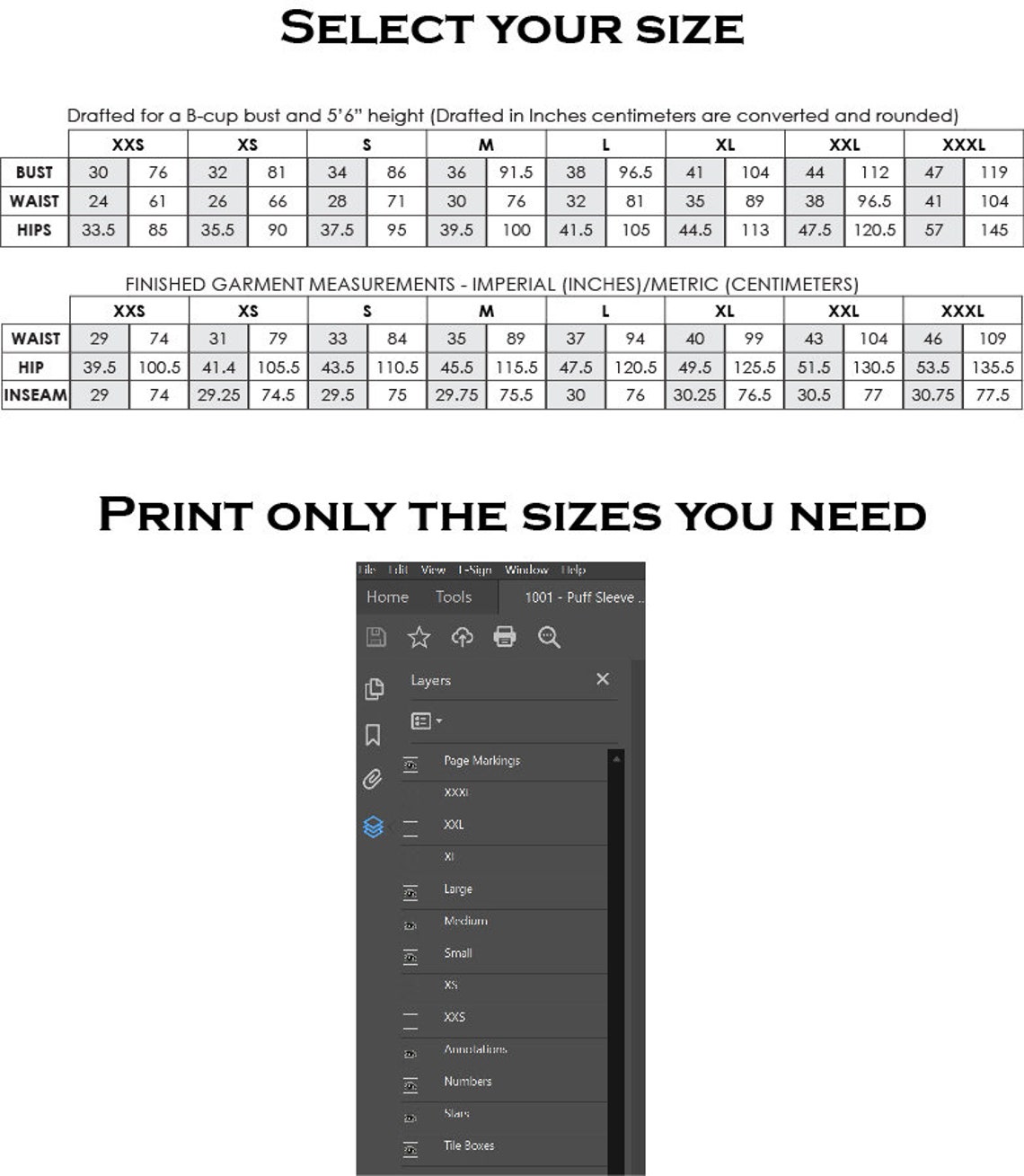 3 Tier Flow Pant - PDF Sewing Pattern - Etsy