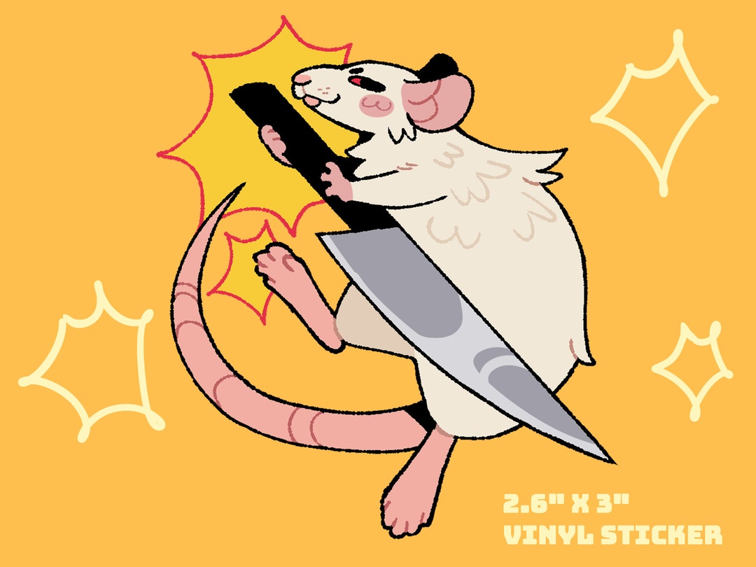 KNIFE RAT! | Vinyl Sticker - Etsy
