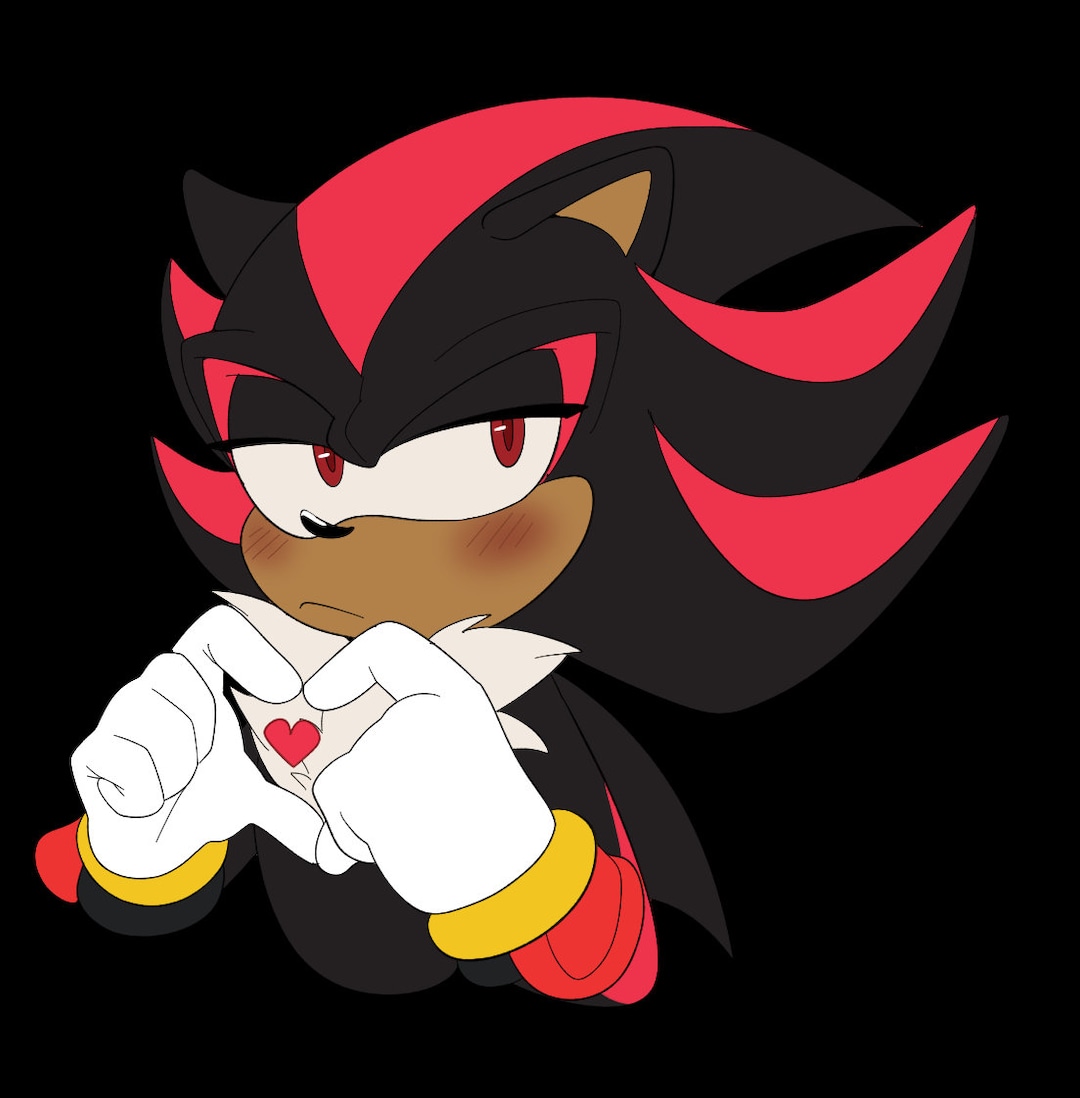 Shadow the Hedgehog Heart Sticker - Etsy