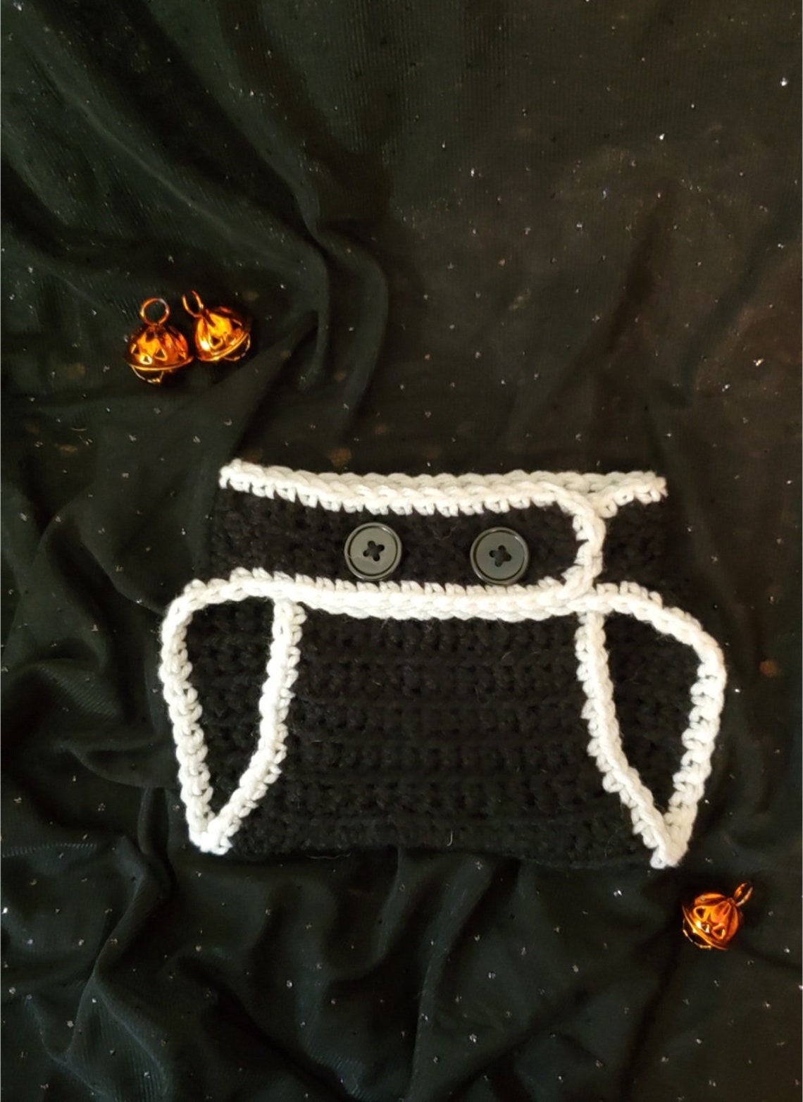 Baby Halloween Jack Skellington Diaper Cover With Hat and Shoes Size 0 ...