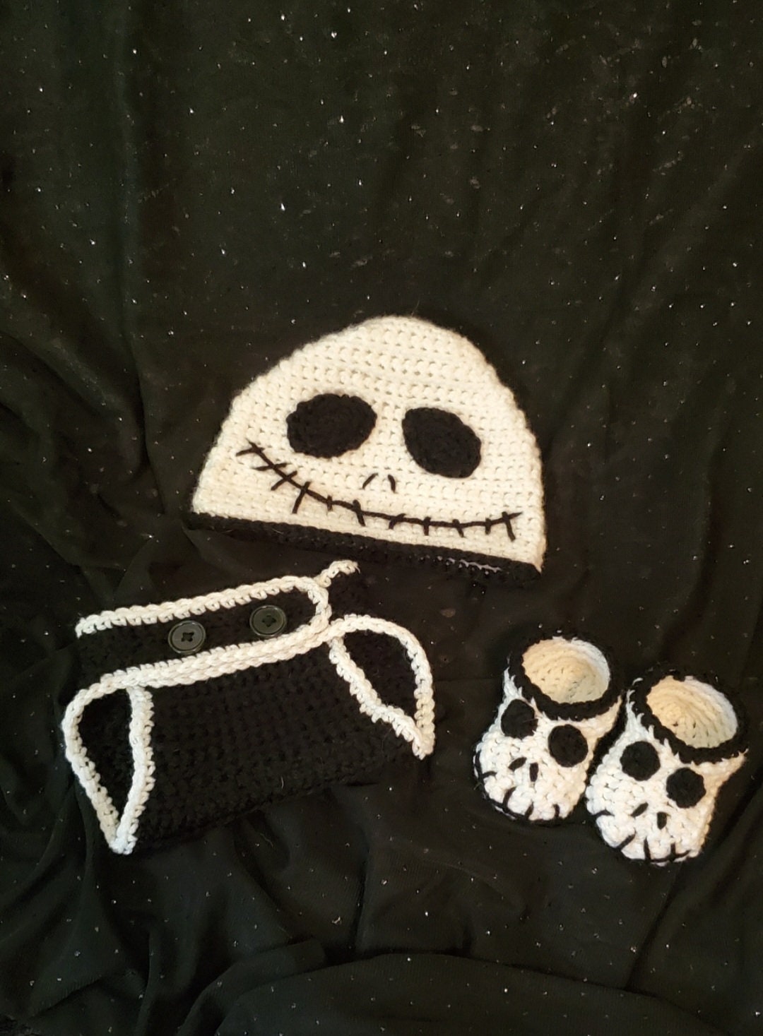 Baby Halloween Jack Skellington Diaper Cover With Hat and Shoes Size 0 ...