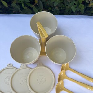 Vintage Tupperware Condiment Caddy With Spoons in Harvest Gold - Etsy