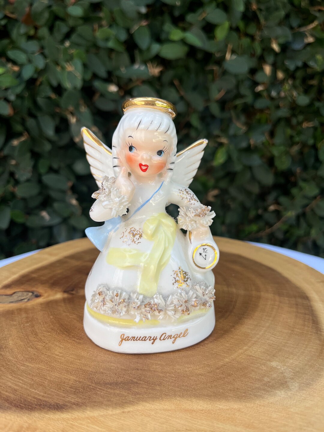 Napco January Angel With Spaghetti Trim - Etsy